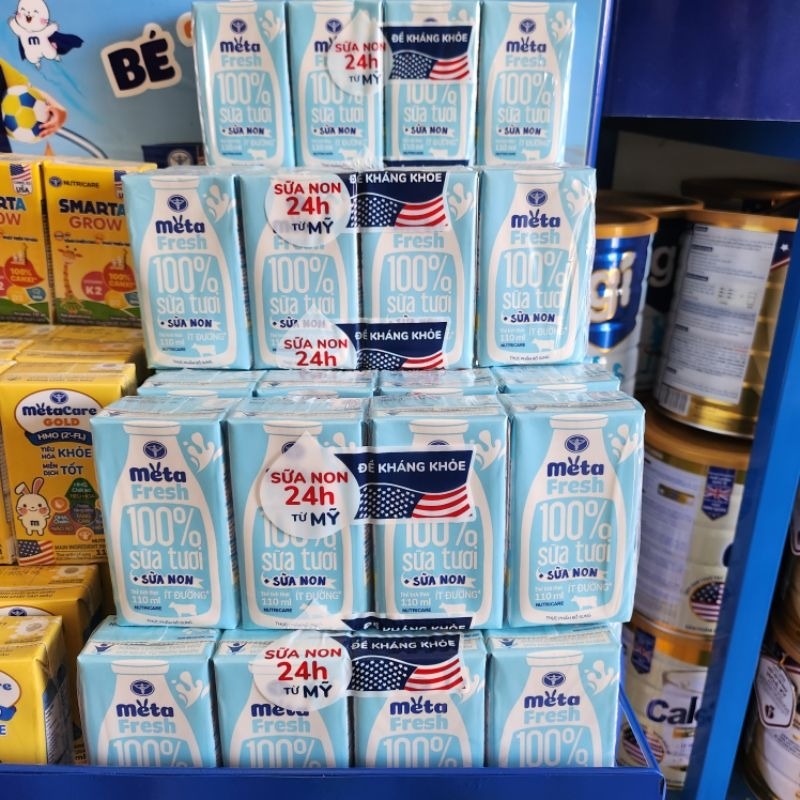 Sữa Tươi Meta Fresh Ít Đường 110ml và 180ml | Shopee Việt Nam