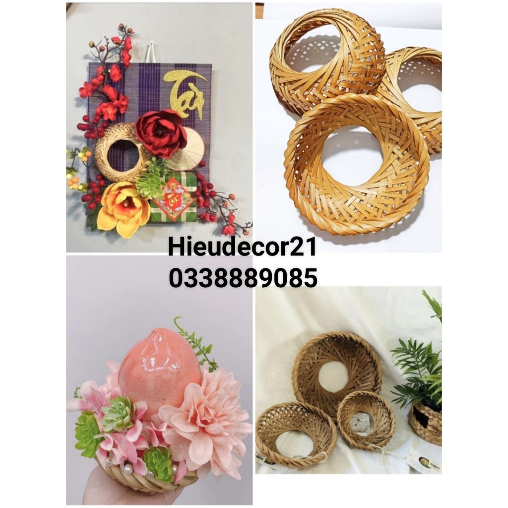 Rế tre, rế rồi niêu (vỏ tre) cứng - decor/ trang trí, lót nồi xoong ...