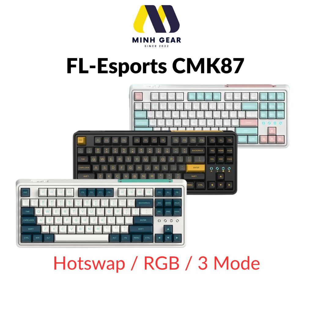 CMK87 - Bàn phím cơ FL-Esports CMK87 Metal Heart / Polar Night / Yellow ...