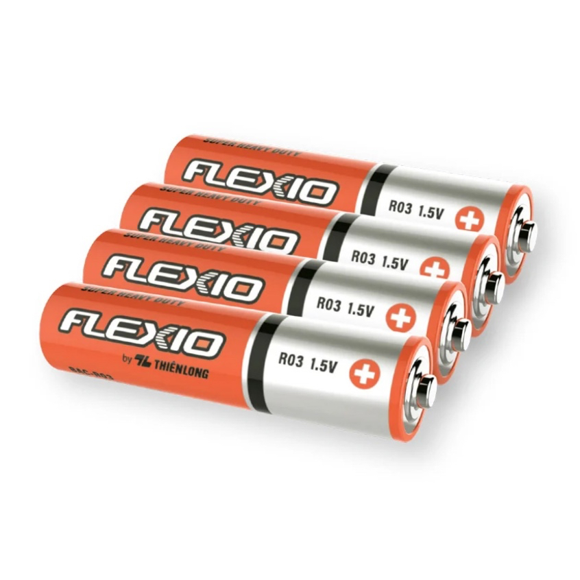 Vỉ 4 Viên Pin AA/1.5V Carbon Thiên Long FLEXIO BAC-R6/4 | Shopee Việt Nam