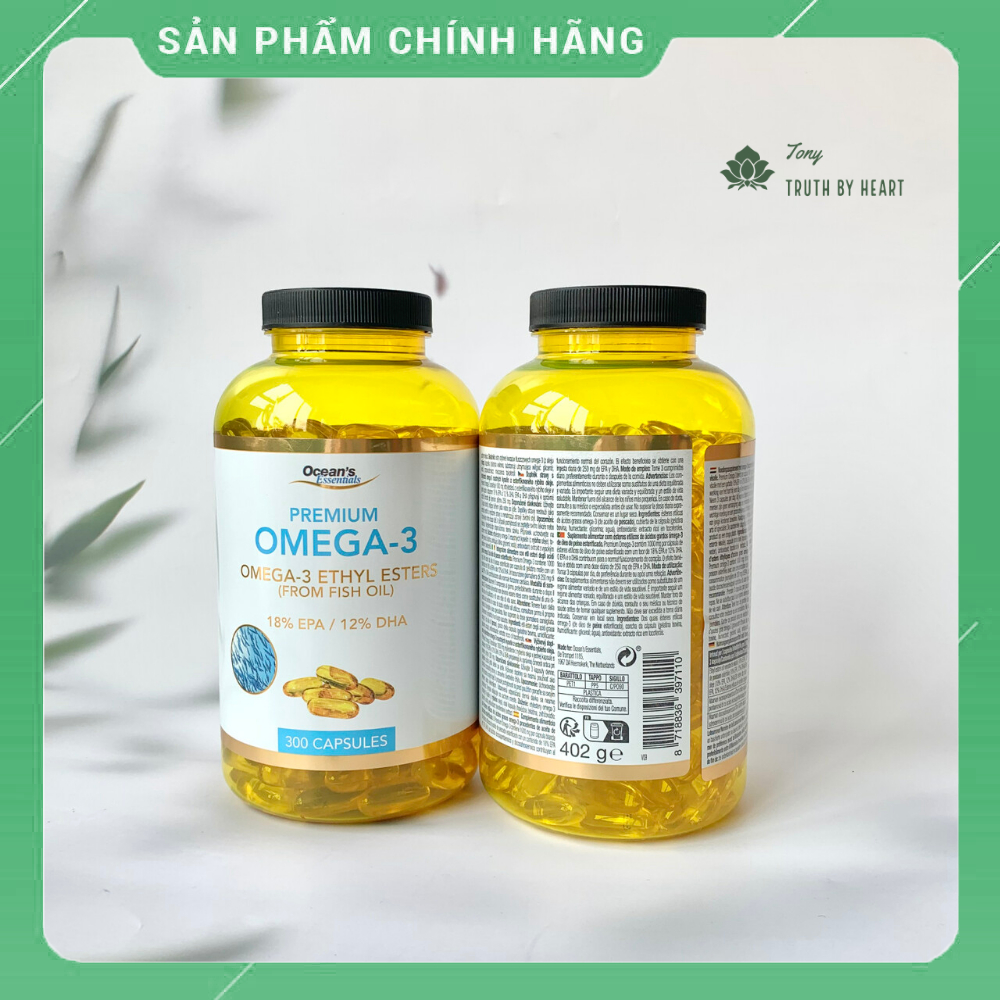[Lọ 300 viên] Dầu cá Omega 3 Ocean's Essentials Premium Fish Oil 1000mg ...