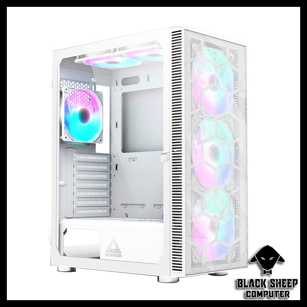 Vỏ Case MONTECH X3 MESH WHITE (SẴN 6 FAN LED) | Shopee Việt Nam