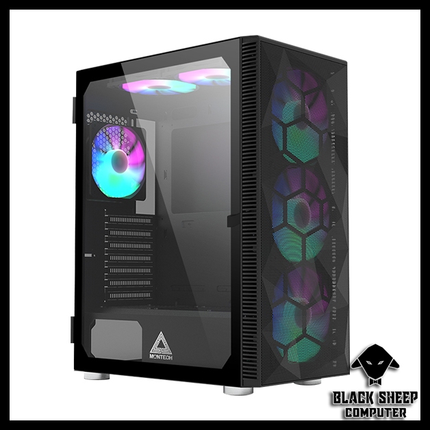 Vỏ Case MONTECH X3 MESH BLACK (TẶNG 6 FAN LED) | Shopee Việt Nam