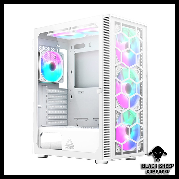 Vỏ Case MONTECH X3 GLASS WHITE (SẴN 6 FAN LED) | Shopee Việt Nam