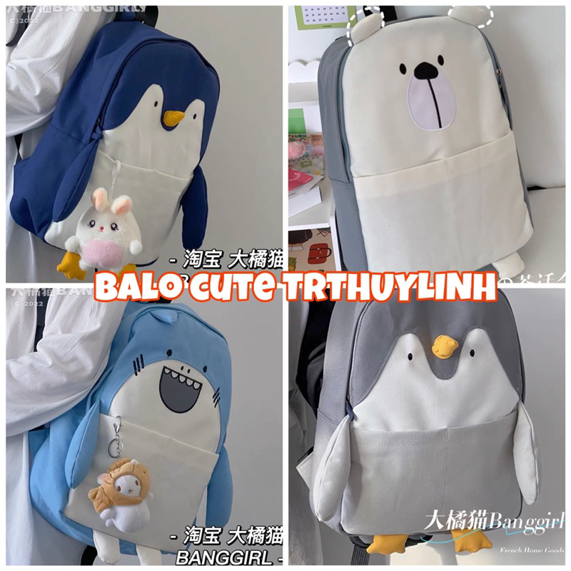 ️‍🔥 Balo chim cánh cụt dễ thương đáng yêu phong cách hàn quốc, balo học ...