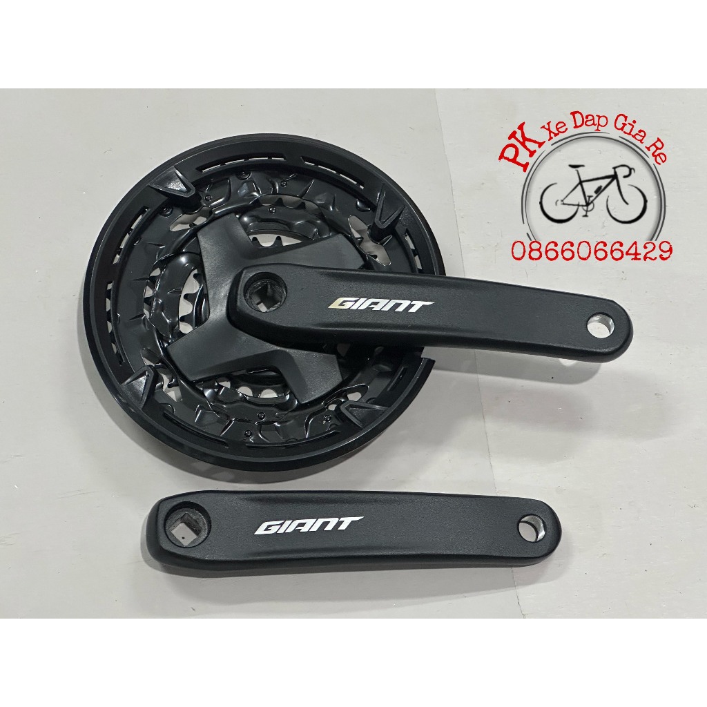 Đùi đĩa nhôm xe đạp 3 tầng hãng GIANT, Giò đĩa xe đạp 3 tầng 42 răng ...