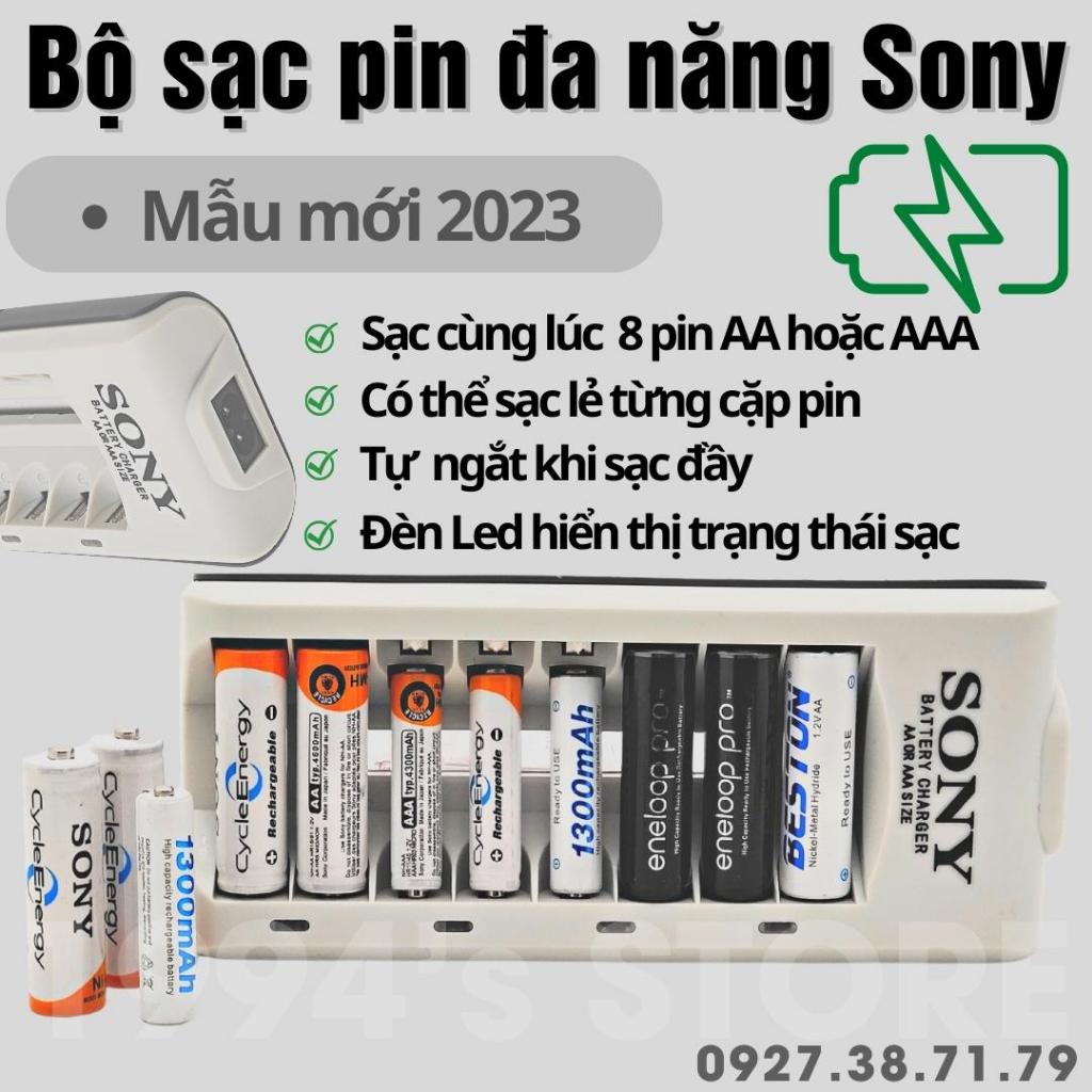 Bộ sạc pin tiểu, pin đũa AA, AAA Sony - Sạc nhanh cùng lúc 8 pin cho ...