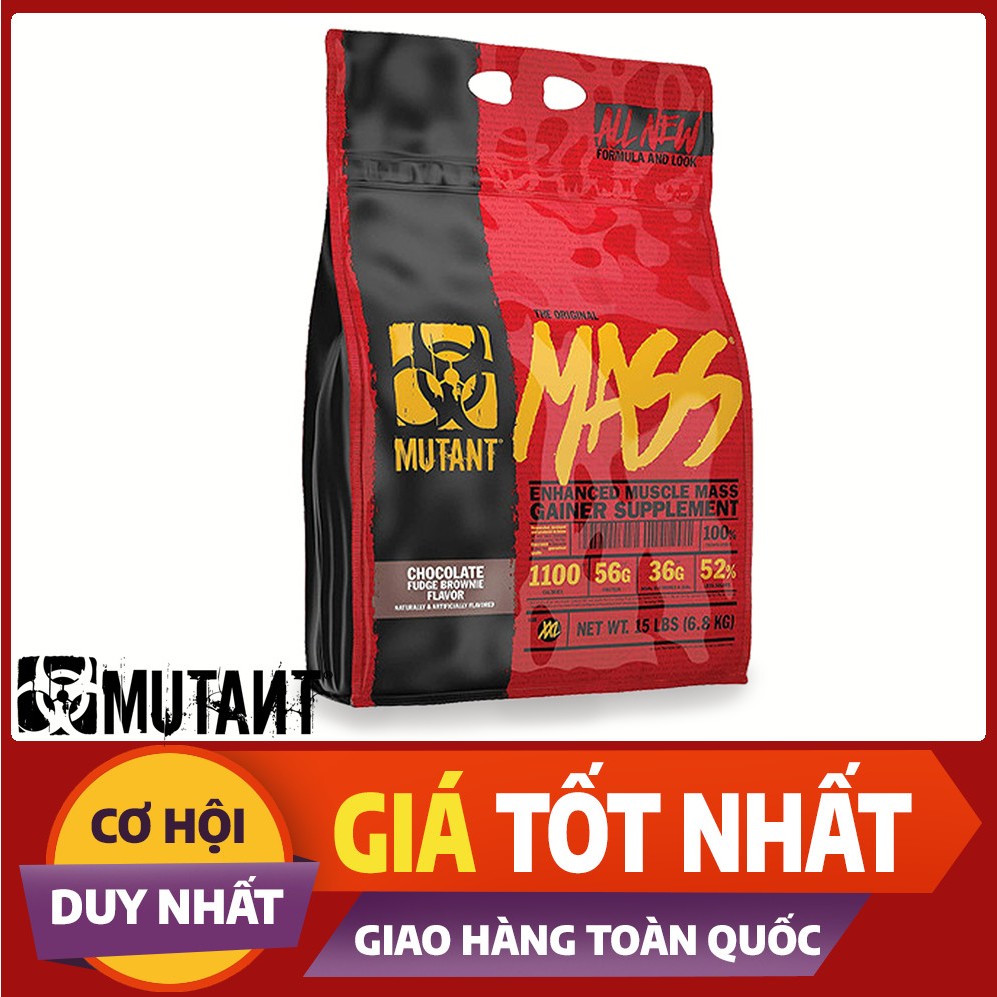 (Tem nhập khẩu) Mass Mutant 15Lbs TÚI 6,8kg - Sữa tăng cân tăng cơ bổ ...