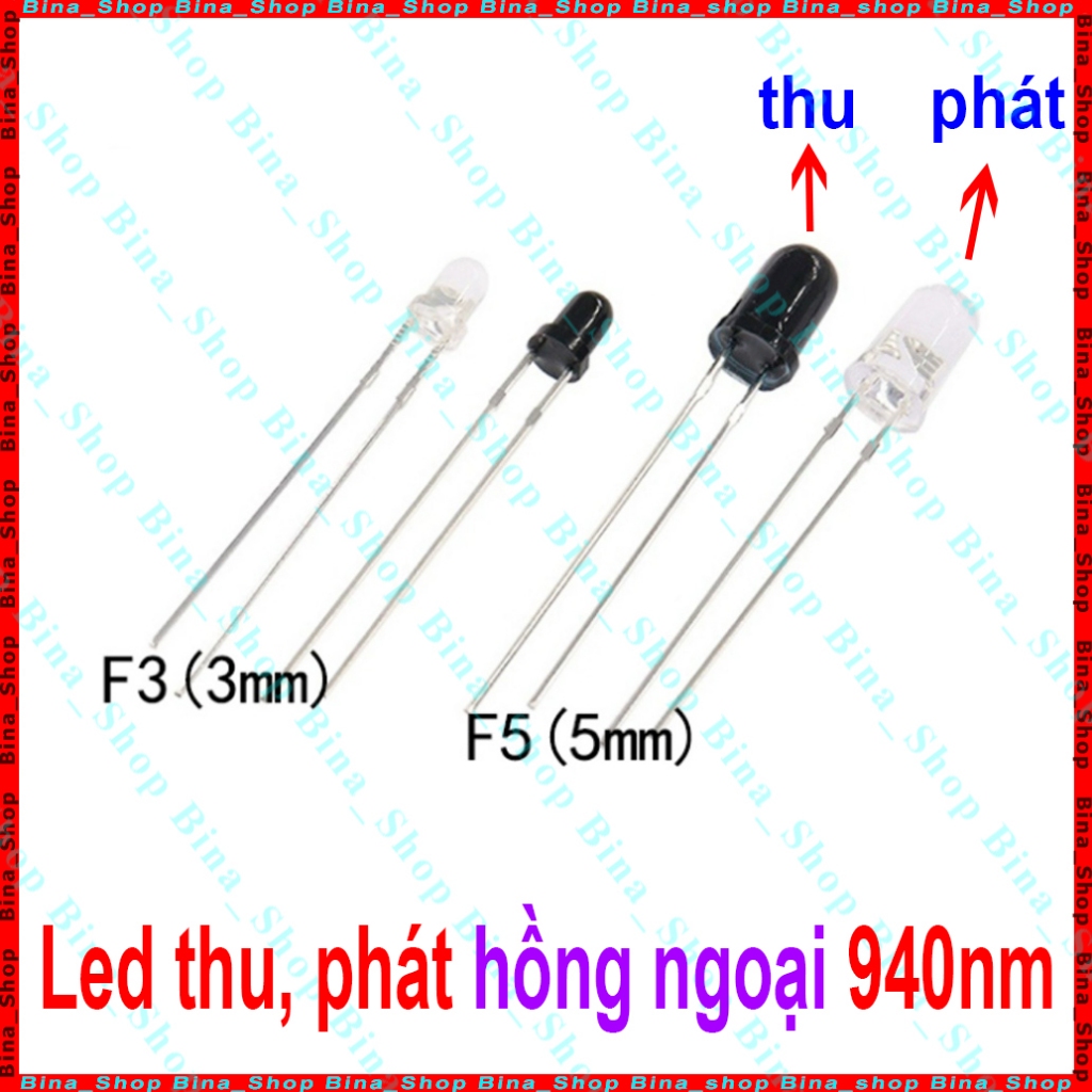 LED thu/phát hồng ngoại 3mm/5mm 940nm (1 cái) | Shopee Việt Nam