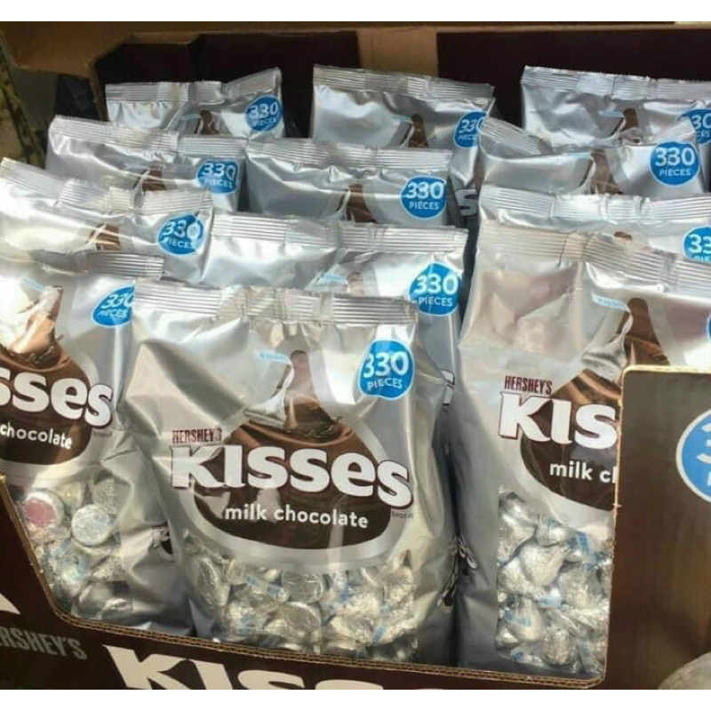 (hàng Mỹ) Socola Kiss bạc 330 Viên 1.58kg $ Socola Kiss Sữa 1.47kg ...