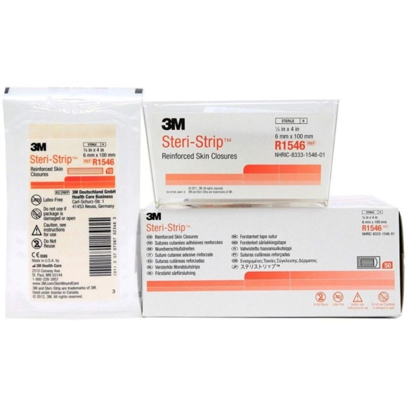 ⚛3M STERI-STRIP R1546 - Miếng dán THAY CHỈ KHÂU DA 1/4 IN X 4 IN (6 MM ...