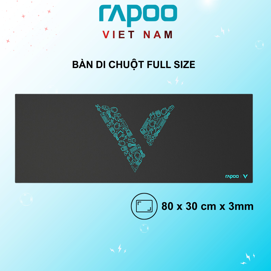 Bàn di chuột rapoo v1 gaming (30cm x 25 cm 3 mm) | Shopee Việt Nam