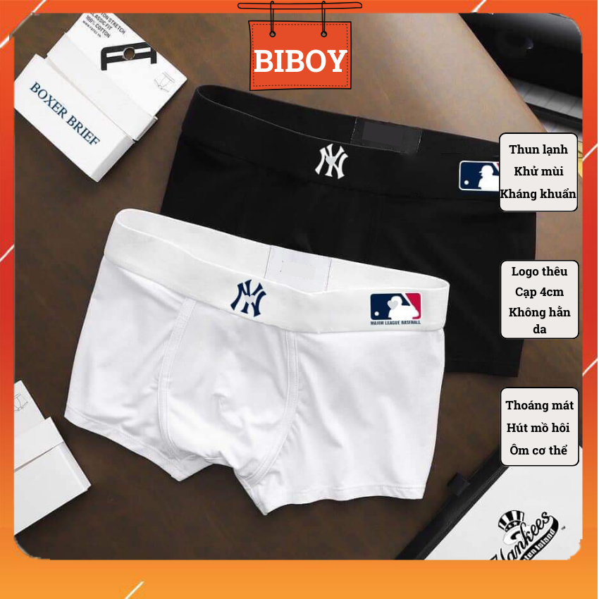Quần Lót Nam Boxer Thun Lạnh N.Y M.L.B Chun Cao Cấp Co Giãn Thoáng Khí ...