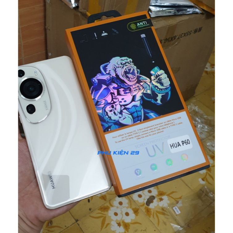 [Huawei P60/ P60 Pro/ P60 Art] Dán kính cường lực UV FULL màn FULL keo ...