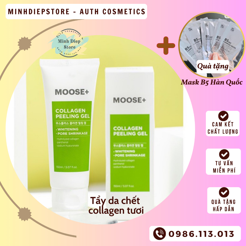 Tẩy da chết collagen tươi Moose+ Peeling Gel 150ml | Shopee Việt Nam