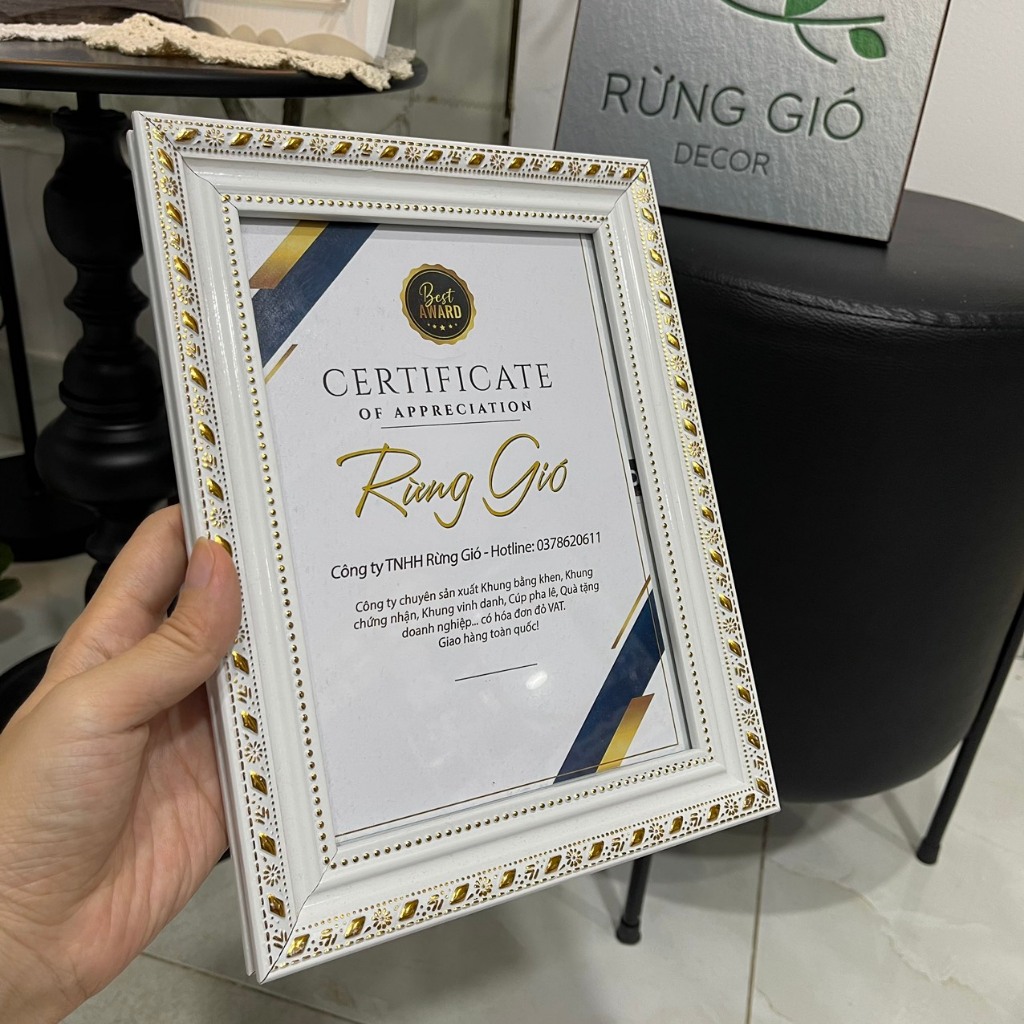 Khung bằng khen A5, để vừa giấy 15x21cm, ĐỂ BÀN HOẶC TREO TƯỜNG ...