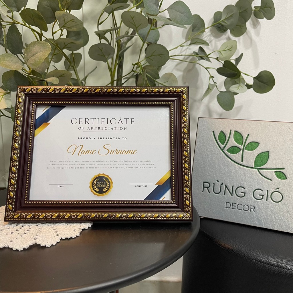 Khung bằng khen A5, để vừa giấy 15x21cm, ĐỂ BÀN HOẶC TREO TƯỜNG ...