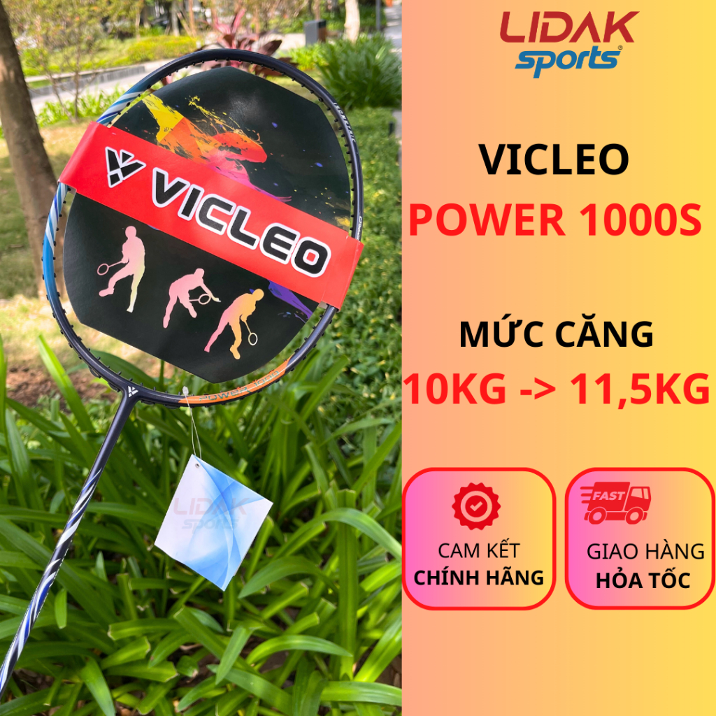Vợt cầu lông căng 10kg, 11kg VICLEO POWER 1000S chính hãng khung vợt ...