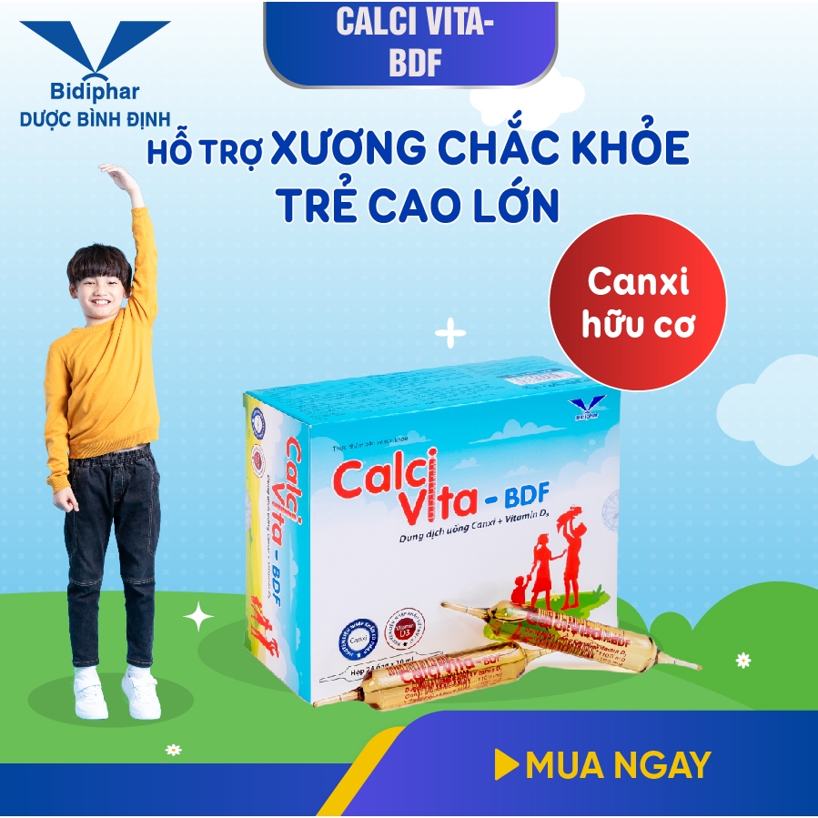 Calci Vita - BDF 10ml - Ống Uống Bổ Sung Canxi Cho Người Loãng Xương ...
