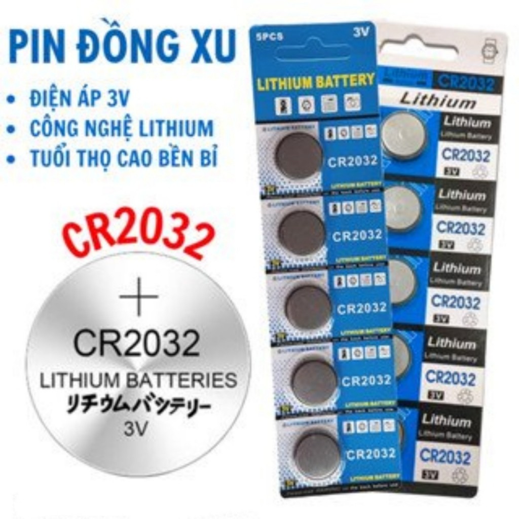 Pin CR2032 Chính Hãng Cho Máy Lên Dây, Máy Tính, Cân Điện Tử - Pin Đồng ...