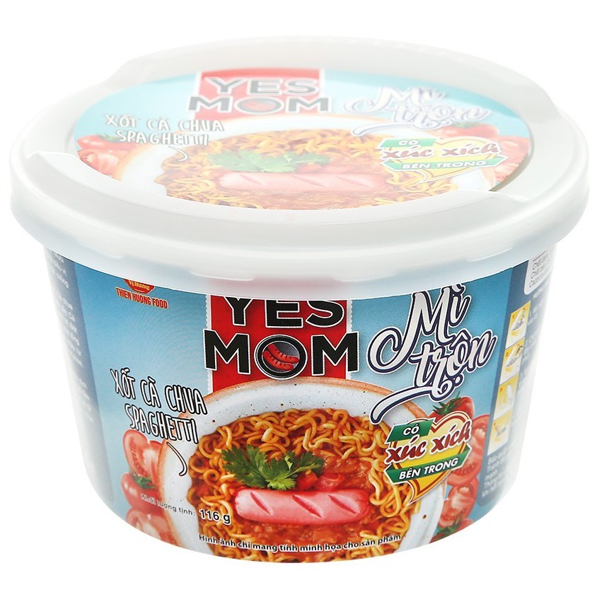 Mì Yes Mom Spaghetti có Xúc Xích Tô Trộn 110g | Shopee Việt Nam