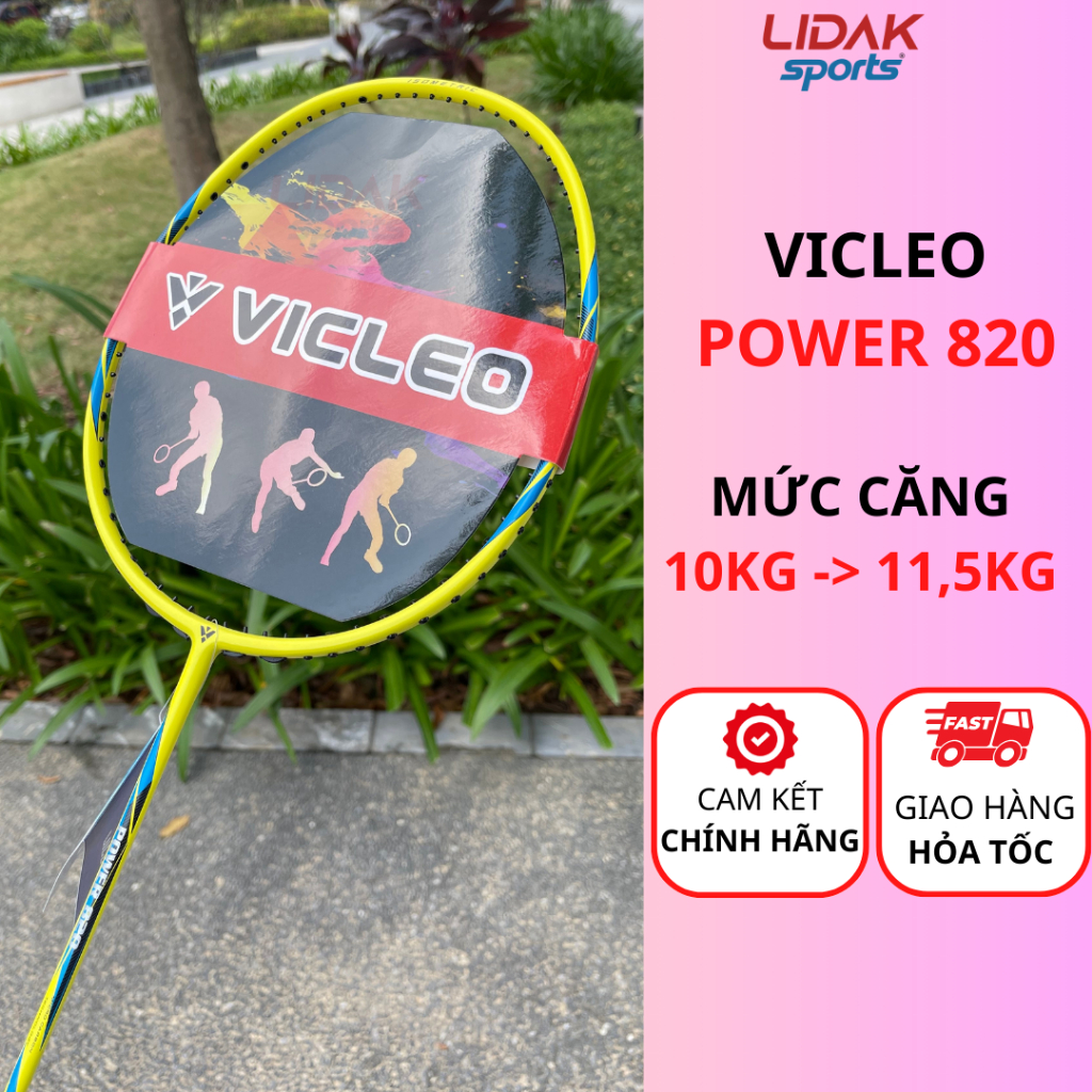 Vợt cầu lông căng 10kg, 11kg VICLEO POWER 820 khung carbon siêu nhẹ ...