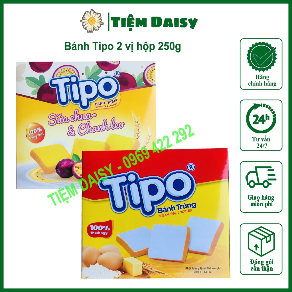 Bánh Tipo trứng/Chanh leo hộp 250g | Shopee Việt Nam