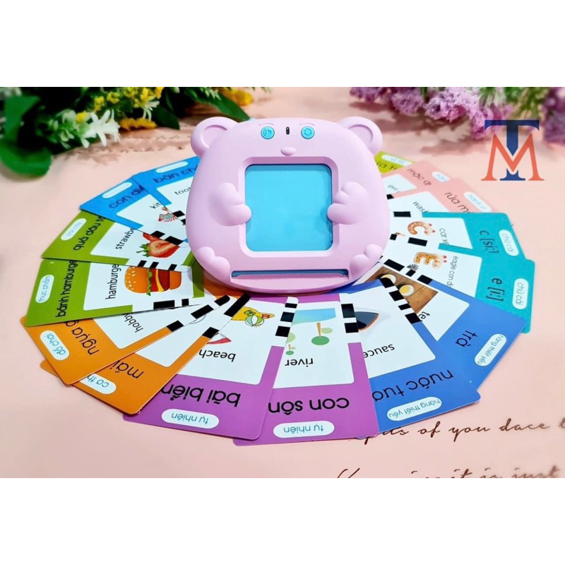 máy đọc thẻ flashcard tiếng anh 112 thẻ 224 từ vựng | Shopee Việt Nam