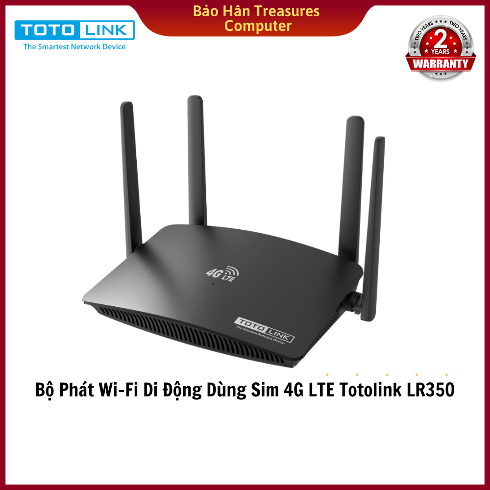 Bộ phát wifi di động dùng sim 4G LTE Totolink LR350 (Chỉ cần cắm sim và sử dụng) - Hàng Chính ...