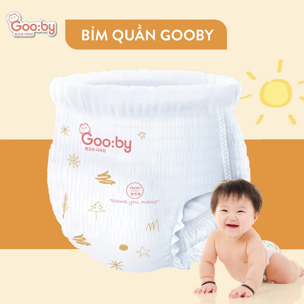 Tã/bỉm quần, dán Gooby Siêu mỏng mềm mại, chống tràn, an toàn, siêu thấm hút size NB/S/M/L/XL ...