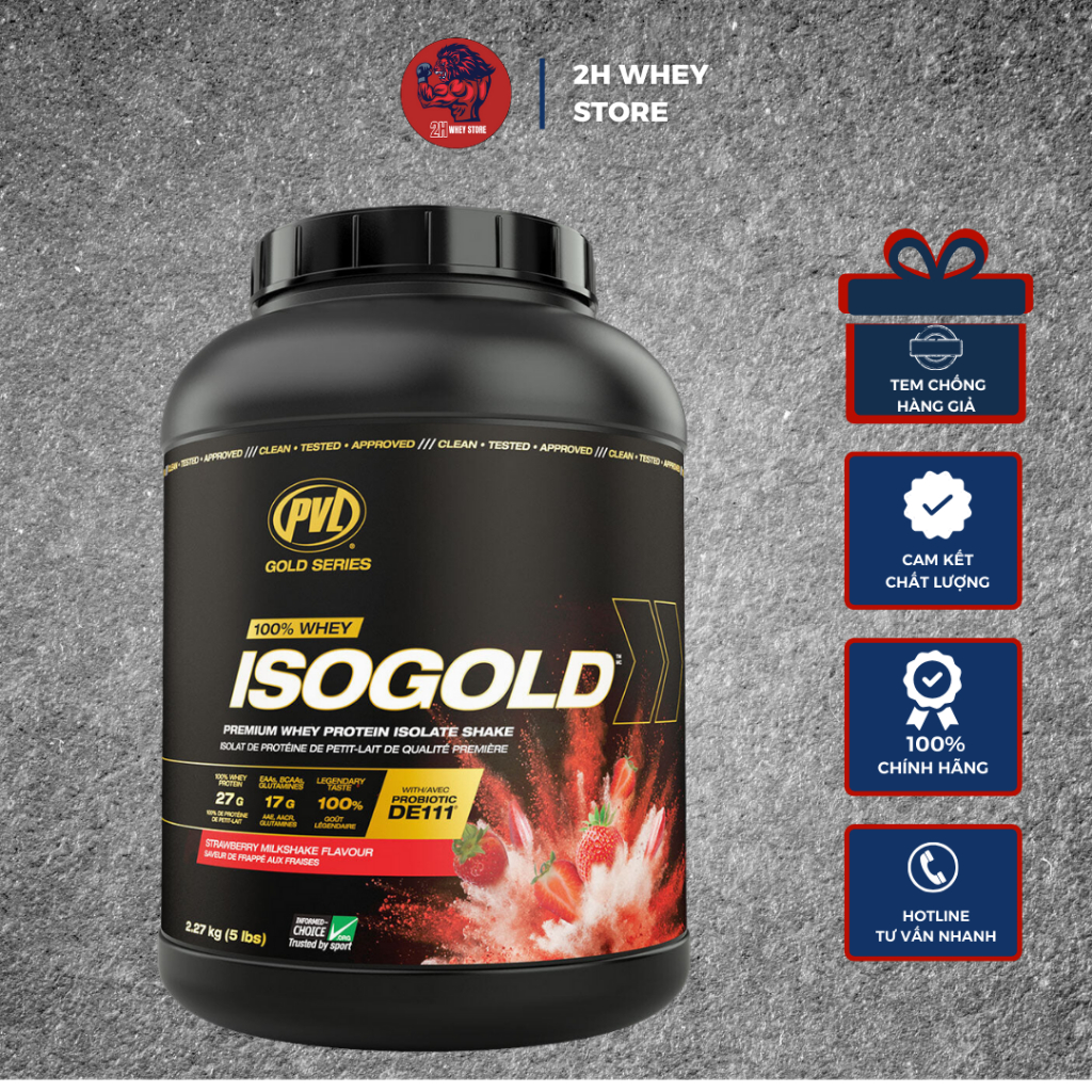 Whey Protein Isolate, Sữa Whey ISO Gold PVL Tăng Cơ Và Duy Trì Cơ Bắp ...
