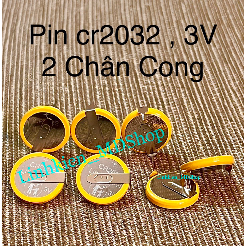 Pin cr2032 - 3v loại có 2 chân để hàn loại tốt. Giá bán 1 viên là 16k ...