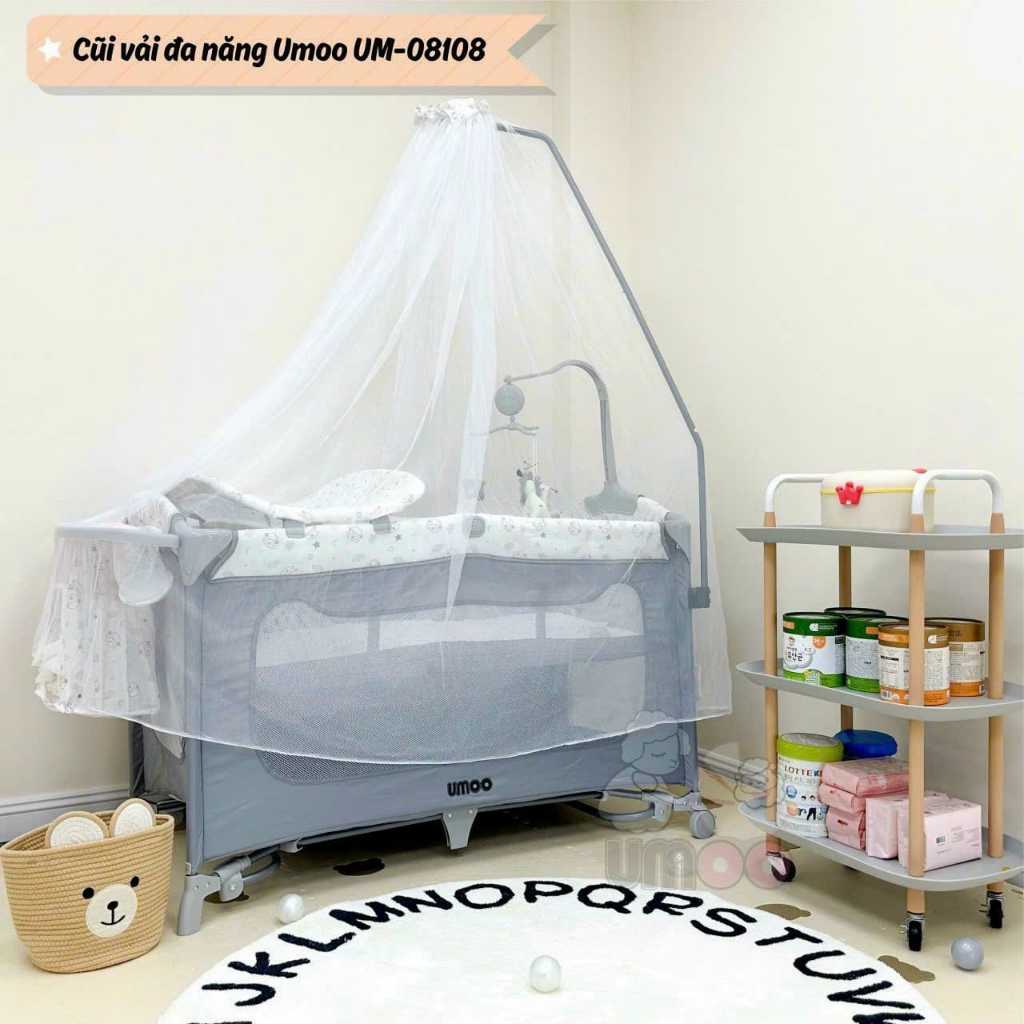 [HỎA TỐC] Nôi cũi vải gấp gọn Umoo UM- 08167, 08185. | Shopee Việt Nam