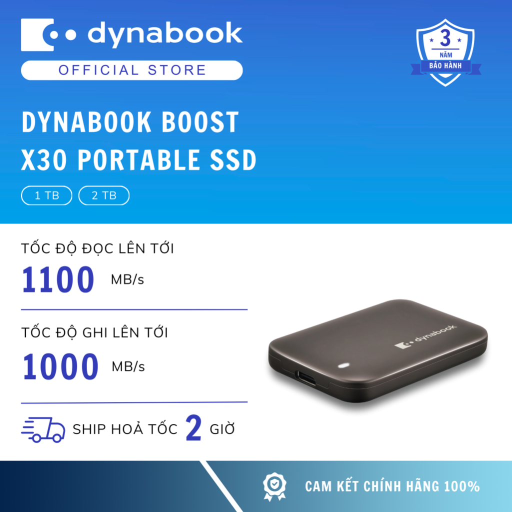 Ổ cứng di động SSD Dynabook Boost X30 Portable dung lượng 1TB/2TB | Bảo ...