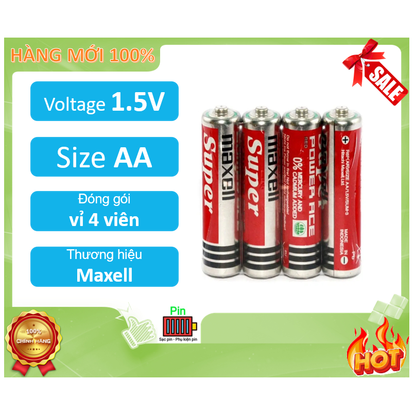 PIN AA R6P-AR-4P-MAXELL-VỈ 4 VIÊN | Shopee Việt Nam