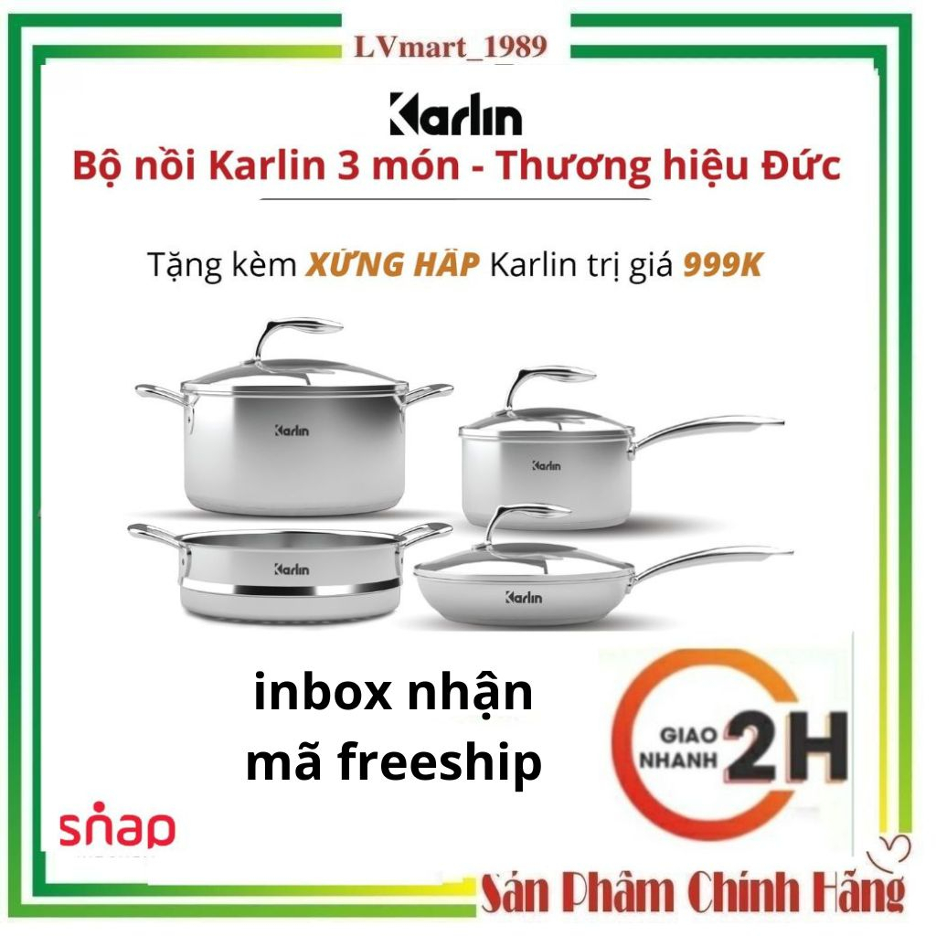 (CHÍNH HÃNG) CHẢO INOX KARLIN 5 ĐÁY - CHẢO INOX KARLIN THƯƠNG HIỆU ĐỨC ...