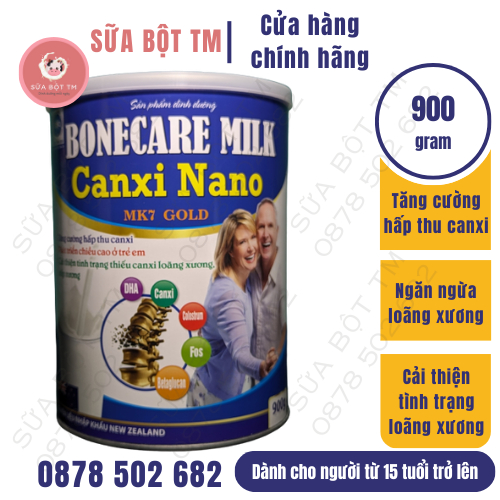 [Hộp 900gr] Sữa Bột Tăng Chiều Cao Bonecare Milk Canxi Nano Gold-Tăng Cường Hấp Thu Canxi, Phát ...