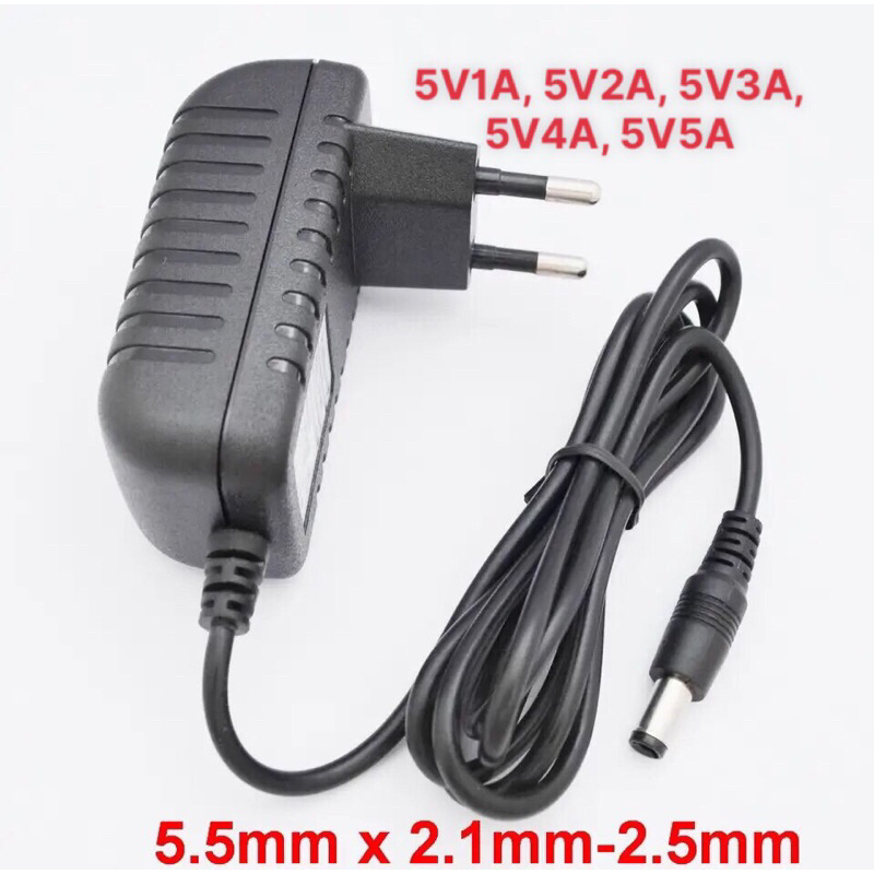 Nguồn Adapter 5V1A / 5V2A / 5V3A / 5V4A / 5V5A Có Đèn Báo. Chân Rắc 5.5x2.5mm | Shopee Việt Nam