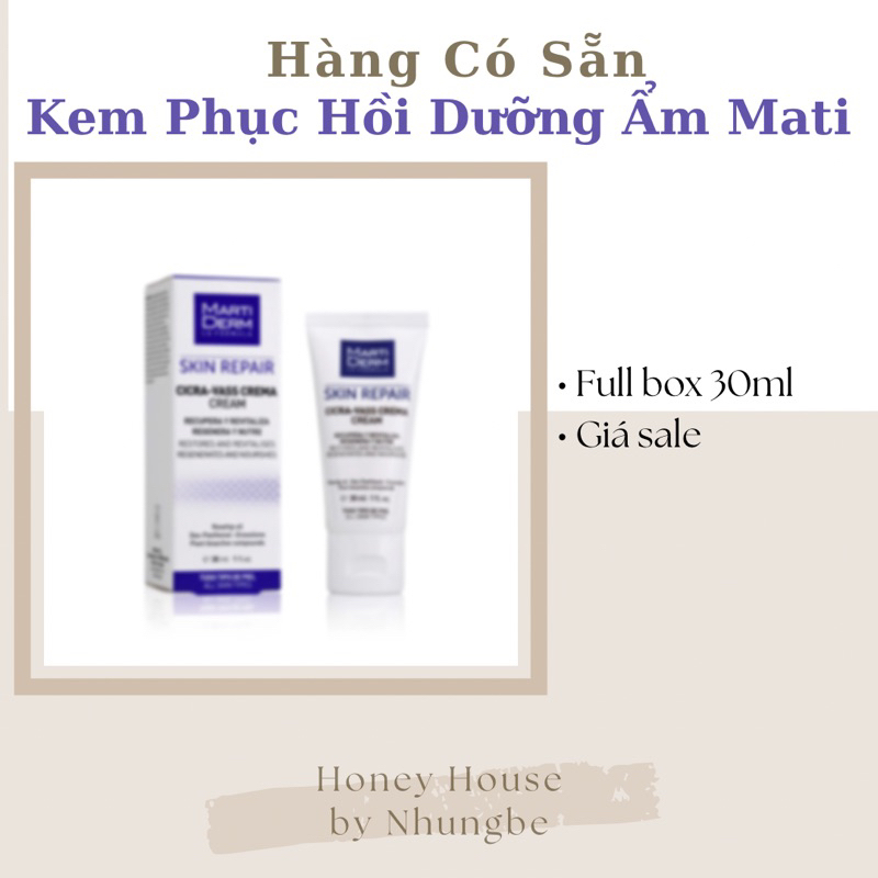 [full box] KEM DƯỠNG ẨM - PHỤC HỒI VÀ LÀM DỊU DA MATI 30ML | Shopee ...