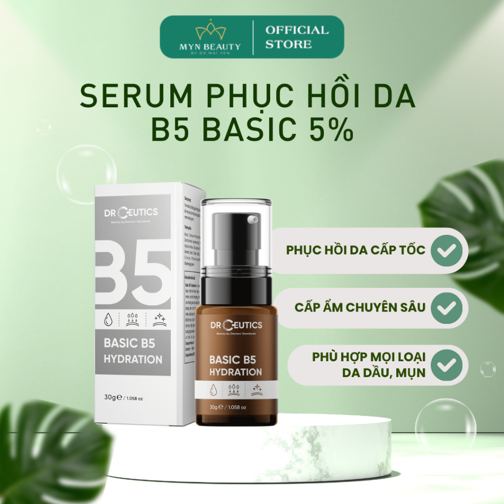 Serum B5 Basic Hydration DRCEUTICS Tinh Chất Cho Da Dầu Mụn Cấp Ẩm Phục Hồi Da 30g - 100g ...