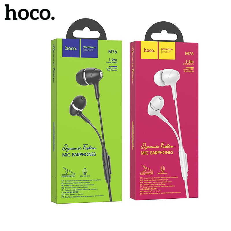 Tai nghe nhét tai Hoco M76 có mic để đàm thoại chân cắm 3.5 mm | Shopee ...