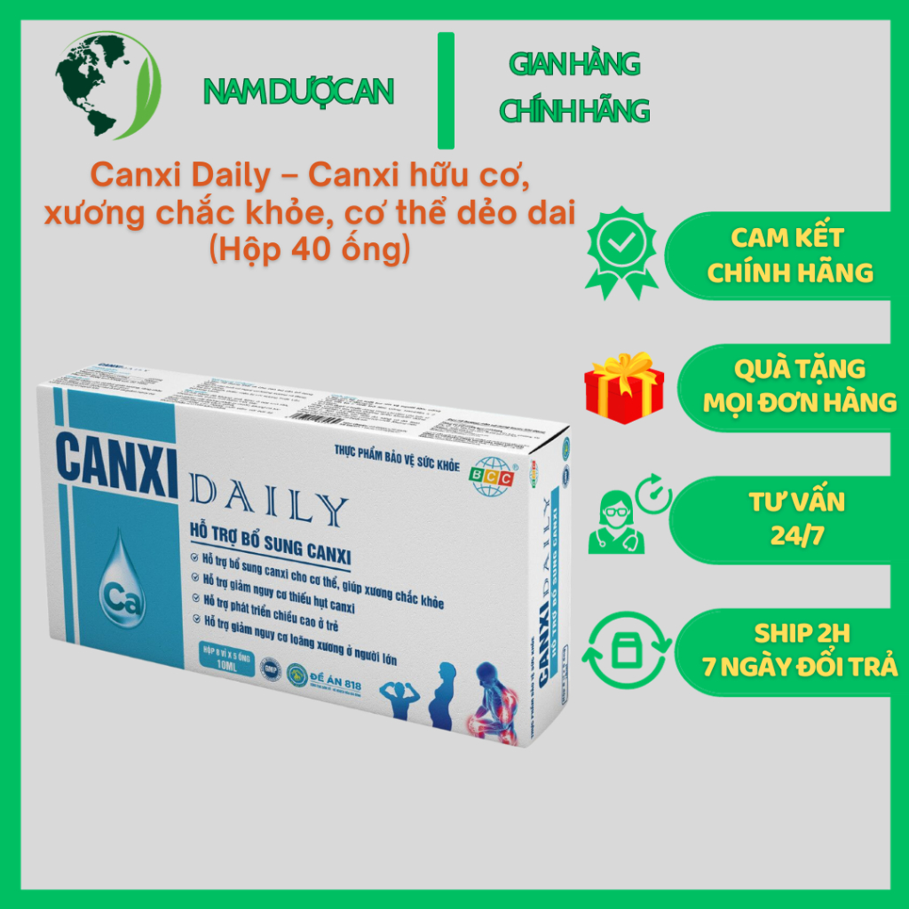 [ĐỀ ÁN 818] Sản phẩm Canxi Daily bổ sung canxi hữu cơ nano cho xương ...