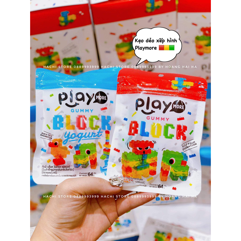 Kẹo dẻo gummy block Playmore 64g | Shopee Việt Nam