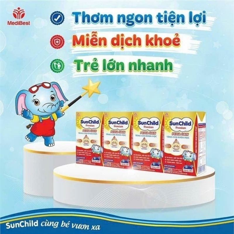 Sữa Pha Sẵn SunChild Premium Pedia Gain [ Thùng 48 hộp * 110ml ...