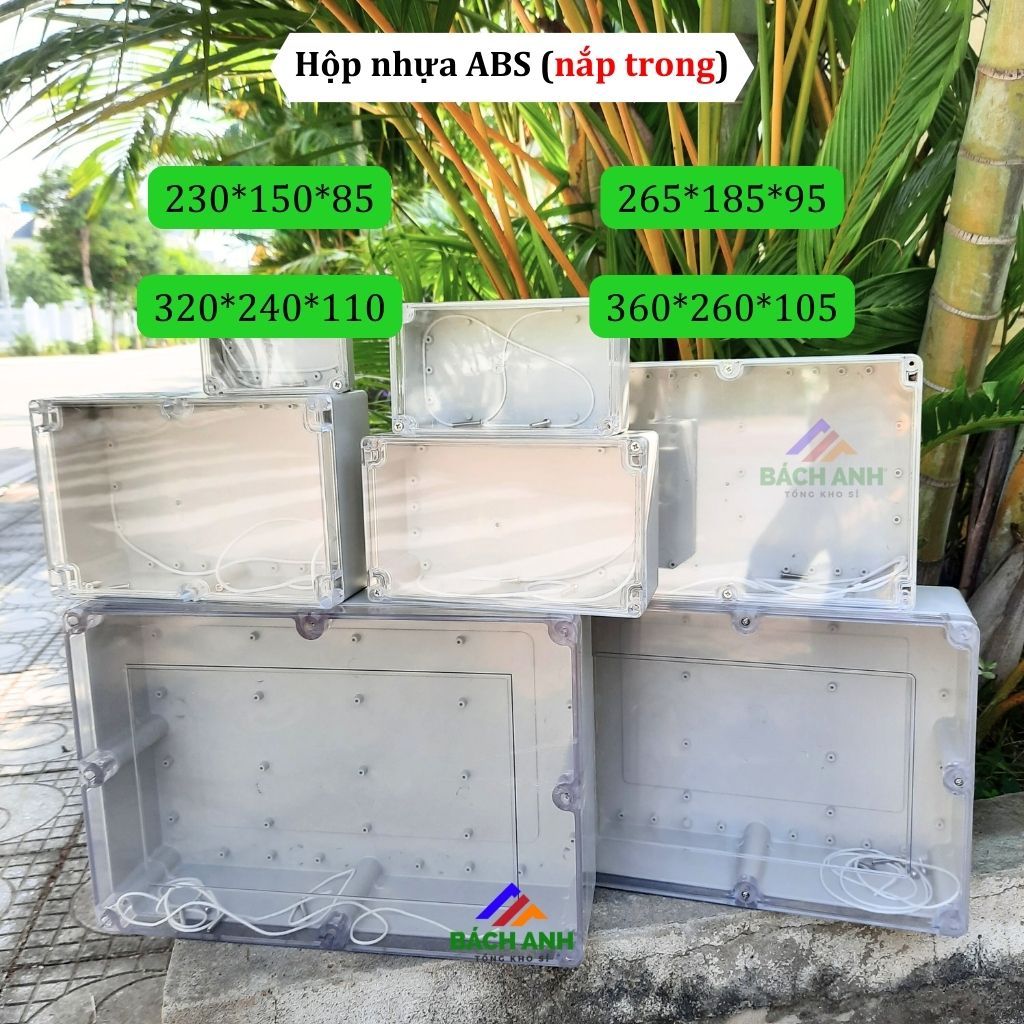 Hộp nhựa nắp trong ABS chống nước (H230*150*86, H265*185*95, H320*240*110, H380*260*105 ...