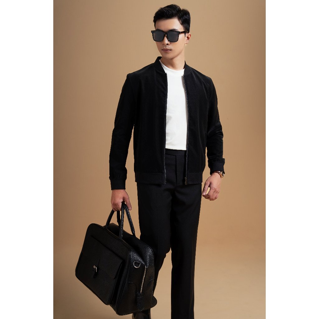 ÁO KHOÁC NAM ADAM STORE BOMER ĐEN DA LỘN AK057 | Shopee Việt Nam