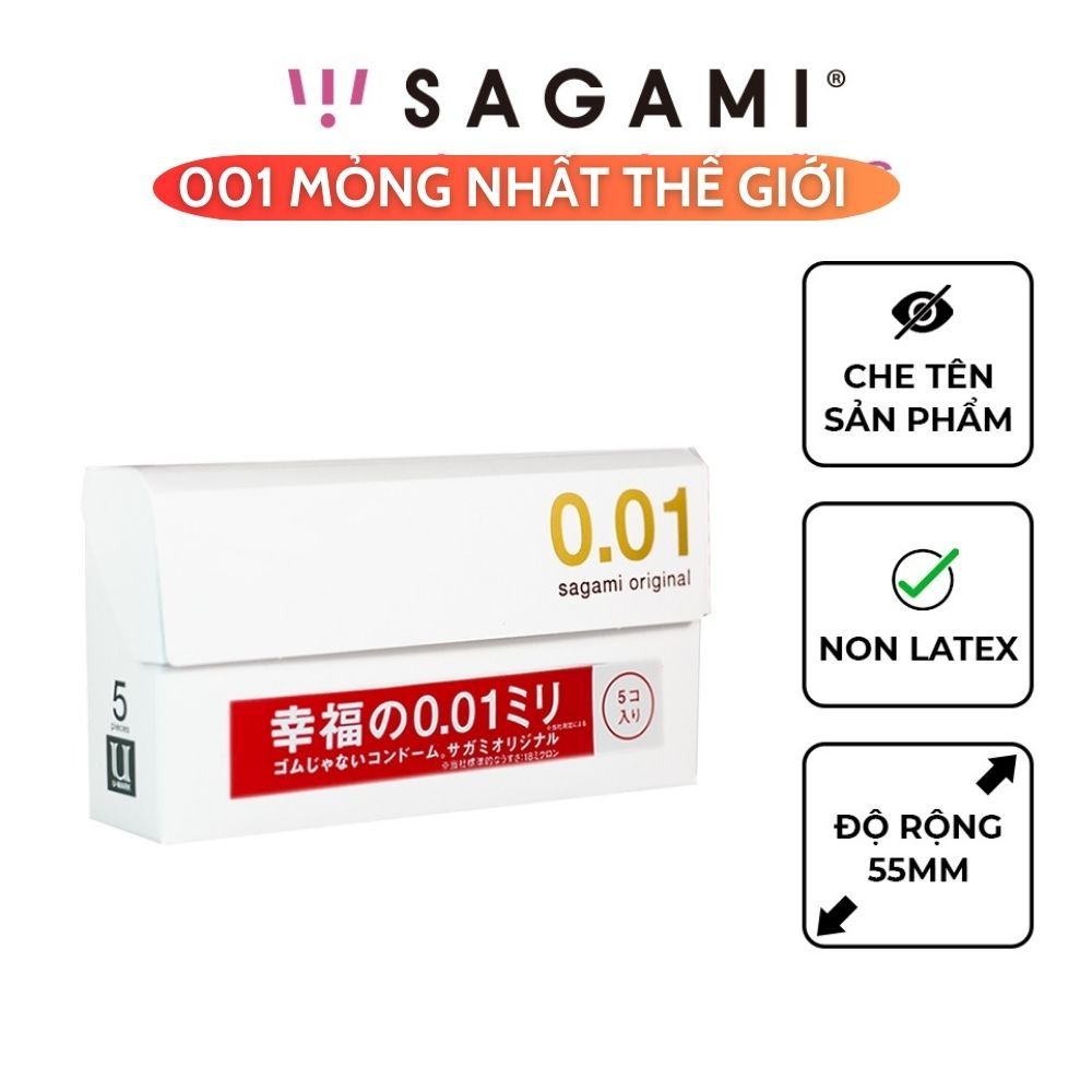 Bao cao su Sagami 001 bcs mỏng nhất thế giới độ mỏng 0.01mm, nhập khẩu ...