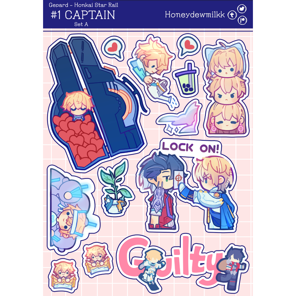 [Honkai Star Rail] Hình dán sticker A6 Sampo và Gepard (4 mẫu) | Shopee ...