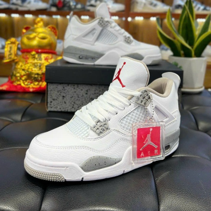 Giày Thể Thao Air JD 4 Retro Low White Oreo Tech Grey, Giày Sneaker JD4 ...
