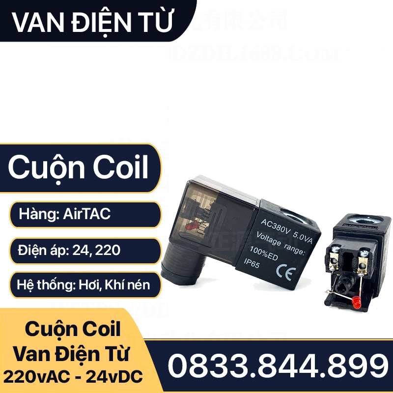 Coil Van Điện Từ, Cuộn Coil Van Điện Từ Khí Nén AirTac 24V, 220V ...